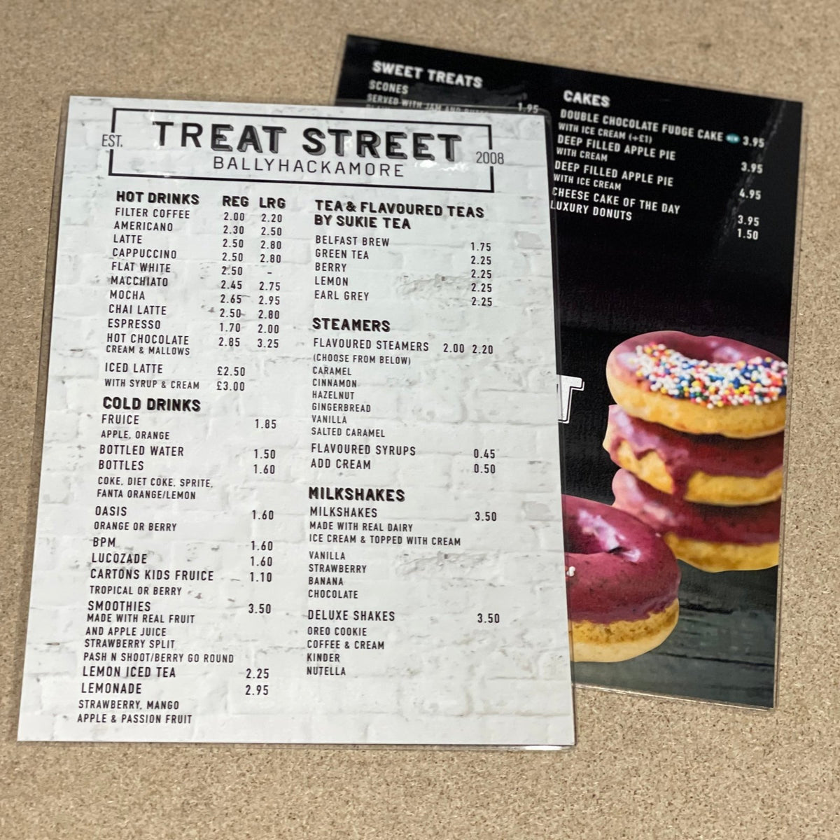 Encapsulated Restaurant Menus | Bangor Signage, Print & Embroidery